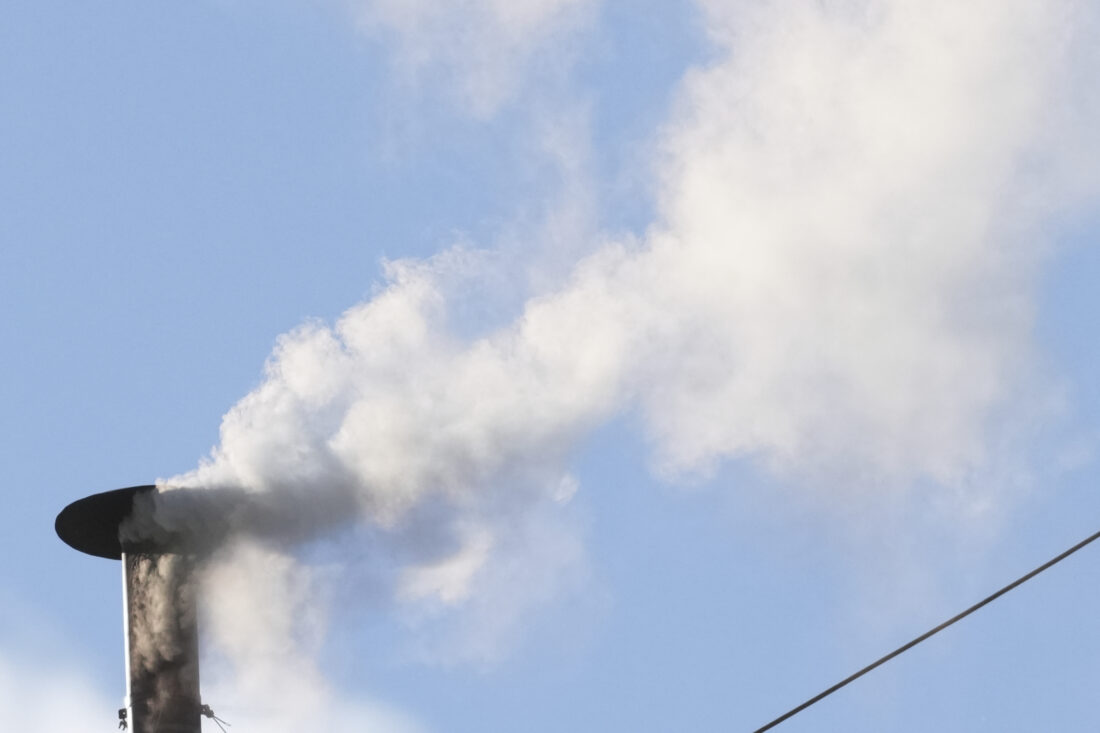 White smoke pours out of the Sistine Chapel chimney, signaling the ...